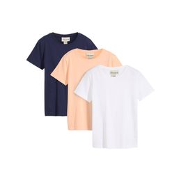 bonprix M&auml;dchen T-Shirt, bunt, Gr. 140, mehrfarbig, unifarben, Jersey, Obermaterial: 100% Baumwolle, Shirts, Regular Fit, Kurzarm, aus Baumwolle