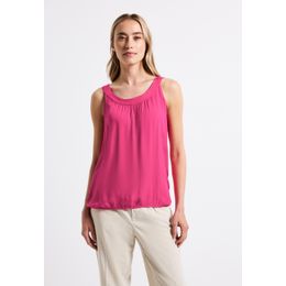 Street One Damen Tr&auml;gertop, pink, Gr. 46, unifarben, Stoff, 95% Viskose, 5% Elasthan, Tops, mit Elastiksaum