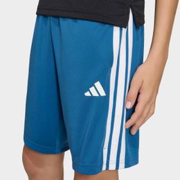 Jungen Shorts "TRAIN ESSENTIALS 3-STREIFEN KIDS", blau, Gr. 128, adidas Sportswear, Obermaterial: 100% Polyester, Hosen