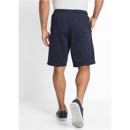 bonprix Herren Sweatbermudasdunkelblau, Gr. 48, unifarben, angeraute Sweatware, Obermaterial: 60% Baumwolle, 40% Polyester, Hosen, elastischer Bund