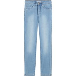 bonprix Damen Straight-Jeans, blau, Gr. 56, Denim/Jeans, Obermaterial: 82% Baumwolle, 17% Polyester, 1% Elasthan, Jeans, Regular Fit,