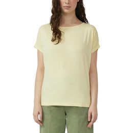 s.Oliver Damen T-Shirtbutter gelb, Gr. 46, Jersey, Obermaterial: 95% Viskose, 5% Elasthan, Shirts, mit Markenlabel