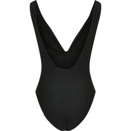 Urban Classics Damen Monokini "Urban Classics Damen Ladies Recycled High Leg Swimsuit", schwarz, Gr. XS, 83% Polyester, 17% Elasthan, Badeanz&uuml;ge