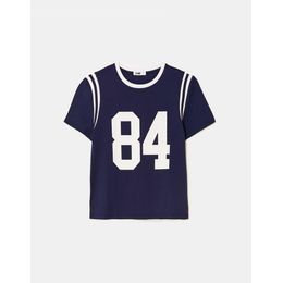 Tally Weijl Damen T-Shirt "STSCOORCUN2"nuit, Gr. S, bedruckt, Jersey, Obermaterial: 100% Baumwolle, Shirts, Baumwolle, Statement-Shirt mit