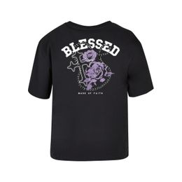 MISS TEE Damen T-Shirt "Miss Tee Blessed Roses Tee"schwarz, Gr. S, bedruckt, 100% Baumwolle, Shirts