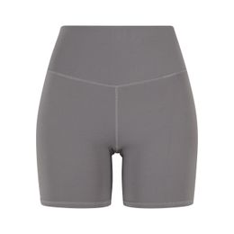 Hotpants Urban Classics "Urban Classics Ladies Cycling Hot Pant Ladies Cycling Hot Pant", Damen, Gr. L, US-Gr&ouml;&szlig;en, senior grau, 80% Nylon, 20% Elasthan, unifarben, skinny fit, Hosen