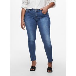 Only CARMAKOMA Damen Skinny-fit-Jeans "CARKARLA REG ANK SK JEANS BJ11336 NOOS"medium blau denim, Gr. 54, unifarben, Denim/Jeans, Obermaterial: 64%
