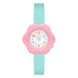 s.Oliver Uhr 'Flower Power' M&auml;dchen Gr&ouml;&szlig;e One Size mint / pink