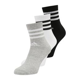 adidas Performance Athletic Socks '3-Stripes Cushioned Crew 3 Pairs' male Grey, Black, White size 22-24