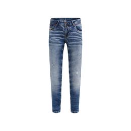 SOCCX Jeans 'MI:LO' Damen Gr&ouml;&szlig;e 28 blau / wei&szlig;