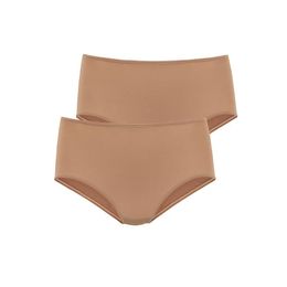 Lascana Taillenslip caramel Gr. 48/50 f&uuml;r Damen. K&ouml;rpernah. Nachhaltig.