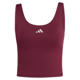 adidas Performance Sporttop 'Studio All Me' Damen Gr&ouml;&szlig;e XL kastanienbraun / wei&szlig;