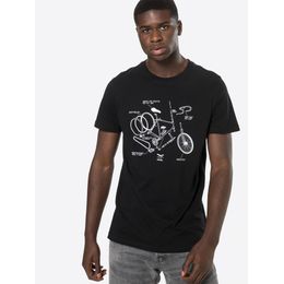 Iriedaily T-Shirt 'Bikeplosion' Herren Gr&ouml;&szlig;e XXL schwarz / wei&szlig;