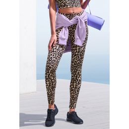 active by Lascana LASCANA ACTIVE Damen Leggings, Braun, Gr. XS (32/34), Leggings, Material: Baumwolle