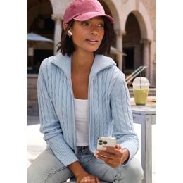Lascana Damen Strickjacke hellblau Gr&ouml;&szlig;e 36/38