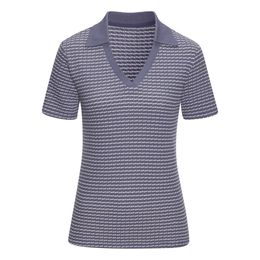 Vivance Poloshirt Damen Gr&ouml;&szlig;e L/XL marine / naturwei&szlig;