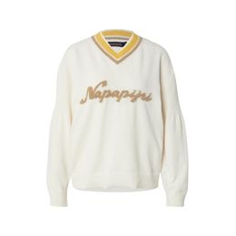 Napapijri Pullover 'D-MALEZ' Damen Gr&ouml;&szlig;e M camel / hellbeige / zitrone