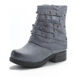 Pogolino Boots 'Damen Stiefeletten Biker Boots Nieten ST016' Damen Gr&ouml;&szlig;e 40 braun Winterschuhe