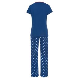 PEANUTS Pyjama Damen Gr&ouml;&szlig;e XS blau / rot / schwarz / wei&szlig; Winterkleid