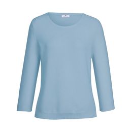 Peter Hahn - Rundhals-Pullover aus 100% SUPIMA -Baumwolle, blau, Gr. 40 / M - Baumwolle