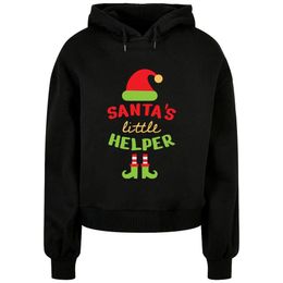 Merchcode Sweatshirt 'Christmas Santa ́s Little Helper' female Black size S