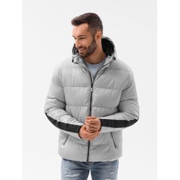 Ombre Winterjacke Herren Gr&ouml;&szlig;e L grau / schwarz