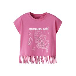 name it T-Shirt 'NMFVALONE' M&auml;dchen Gr&ouml;&szlig;e 104 pink / wei&szlig;