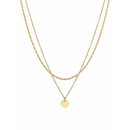 Elli Premium Kette 'Layer' Damen Gr&ouml;&szlig;e 45 gold