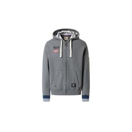 North Sails Zip-Up Hoodie male Grey size 4XL