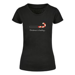 Merchcode T-Shirt 'Christmas Loading' Damen Gr&ouml;&szlig;e S rot / schwarz / wei&szlig;
