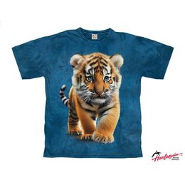 Harlequin Baby Tiger Kinder T-Shirt dunkelblau 128 - Kinder T-Shirts & -hemden