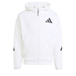 adidas Sportswear Athletic Zip-Up Hoodie 'Z.N.E.' male White size XL