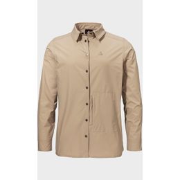 Sch&ouml;ffel Outdoorbluse SCH&Ouml;FFEL "Blouse Style Maghera WMN", Damen, Gr. 40, 4705, beige, Oberstoff: 100% Polyester; Futter Passe: 100% Polyester, bequem, V-Ausschnitt, Blusen Outdoorbluse