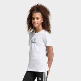 T-Shirt adidas Sportswear "JUNIOR GIRLS MIT TIERMOTIV", M&auml;dchen, Gr. 140, wei&szlig;, Obermaterial: 100% Baumwolle, normal, Rundhals, Shirts T-Shirt
