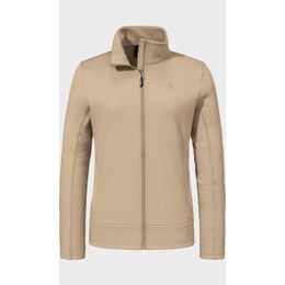 Sch&ouml;ffel Fleecejacke SCH&Ouml;FFEL "Fleece Jk Style Uriezzo WMS", Damen, Gr. 40, 4705, beige, Oberstoff: 100% Polyester, regular fit, hoch geschlossener Ausschnitt, Jacken Fleecejacke