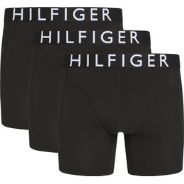 Trunk, Damen, Gr. XL (54), 3 Stk., schwarz, Jersey, Obermaterial: 95% Baumwolle, 5% Elasthan, Tommy Hilfiger Underwear, k&ouml;rpernah, Unterhosen Trunk, etwas l&auml;ngere Form, elastischer Bund
