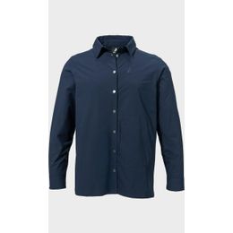 Sch&ouml;ffel Outdoorbluse SCH&Ouml;FFEL "Blouse Style Maghera WMN", Damen, Gr. 44, 8820, blau, Oberstoff: 100% Polyester; Futter Passe: 100% Polyester, bequem, V-Ausschnitt, Blusen Outdoorbluse