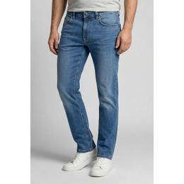 Tapered-fit-Jeans Fynch-Hatton, Herren, Gr. 40, L&auml;nge 32, light blau, Denim/Jeans, Obermaterial: 94% Baumwolle, 5% Elastomultiester, 1% Elasthan, regular fit kn&ouml;chellang, Jeans Tapered-fit-Jeans, Regular Fit, mit Eingrifftaschen, Ges&auml;&szlig;taschen und Coinpocket