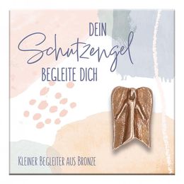 Engel-Plakette aus Bronze - Dein Schutzengel begleite dich