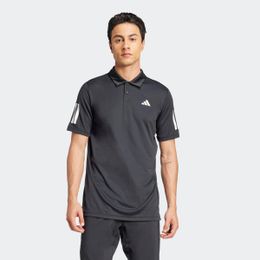 Poloshirt adidas Performance "CLUB TENNIS 3-STREIFEN", Herren, Gr. M, schwarz, Obermaterial: 100% Polyester, Shirts Poloshirt