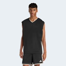 Tanktop adidas Sportswear "STADIUM MESH", Herren, Gr. XXL, schwarz, crystal linen, sanftes wei&szlig;, Obermaterial: 100% Polyester, normal, V-Ausschnitt, Tops Tanktop