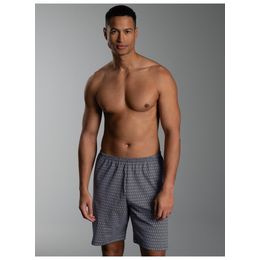 Bermudas TRIGEMA "TRIGEMA Pyjama Short mit modischem Allover-Muster", Herren, Gr. XXL, US-Gr&ouml;&szlig;en, night, blau, Single Jersey, 100% Baumwolle, Hosen Bermudas