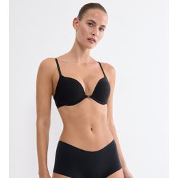 Push-up-BH Triumph "Pure Micro", Damen, Gr. 75, Cup D, schwarz, Microtouch, Obermaterial: 47% Polyamid, 35% Polyester, 18% Elasthan, Basic, BHs Push-up-BH, nahezu unsichtbar, weich, Multiway-Tr&auml;ger
