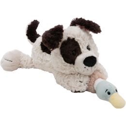 Kuscheltier Nici "Homies, Hund wei&szlig; & Ente, 30cm liegend", wei&szlig;, Pl&uuml;schfiguren, KinderB:10cm H:15cm L:37cm, Kuscheltier, B:10cm H:15cm L:37cm