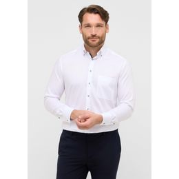 Langarmhemd Eterna "COMFORT FIT", Herren, Gr. 44, Normalgr&ouml;&szlig;en, wei&szlig;, 100% Baumwolle, normal, Manschette, Hemden Langarmhemd, NON IRON (b&uuml;gelfrei)