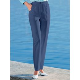 Schlupfhose COME ON, Damen, Gr. 44, Normalgr&ouml;&szlig;en, blau, 62% Polyester, 36% Viskose, 2% Elasthan, unifarben, lang, Hosen Schlupfhose