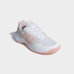 Tennisschuh adidas Performance "GAMECOURT 2", Damen, Gr. 42, cloud wei&szlig;, blush pink, ftwr wei&szlig;, Synthetik, Textil, Schuhe Tennisschuh
