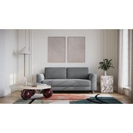 BRUNO Schlafsofa 160cm in Dunkelgrau | stabiles Massivholz & Boxspringkomfort