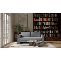 BRUNO Schlafsofa 160cm in Dunkelgrau | stabiles Massivholz & Boxspringkomfort