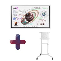 Samsung Flip Pro WM65B Flipchart 165 cm 65 Zoll inkl. conecto SA-CCART-80W Rollwagen rotierbar